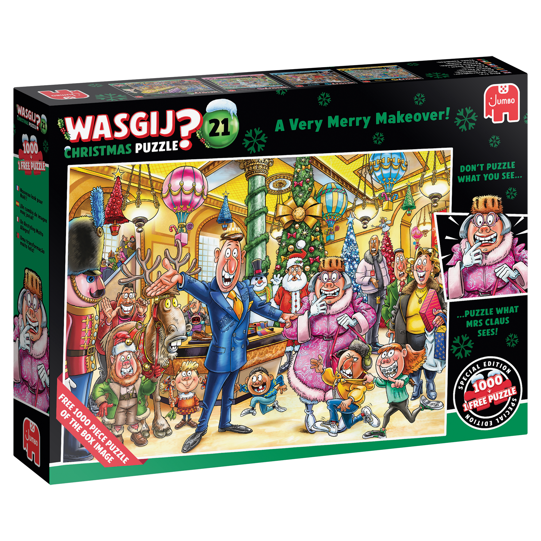 Wasgij Christmas 21 - A Very Merry Makeover! (2x1000 brikker) – Snydepels