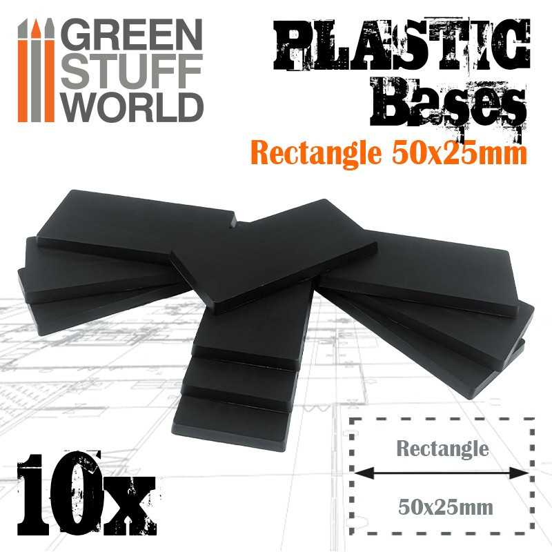 Plastic Rectangular Bases 25x50mm (Green Stuff World) – Snydepels